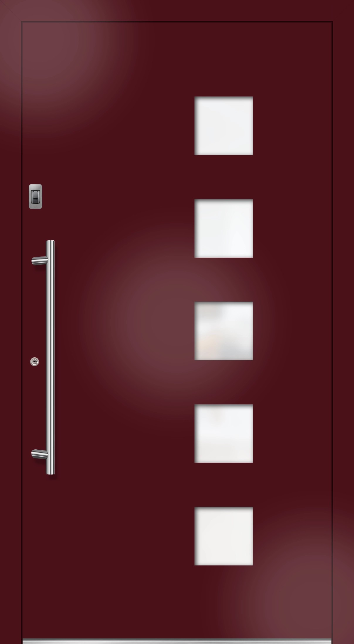 48x87 A12 Arcade overlay wine red left inswing with fingerprint scanner ...