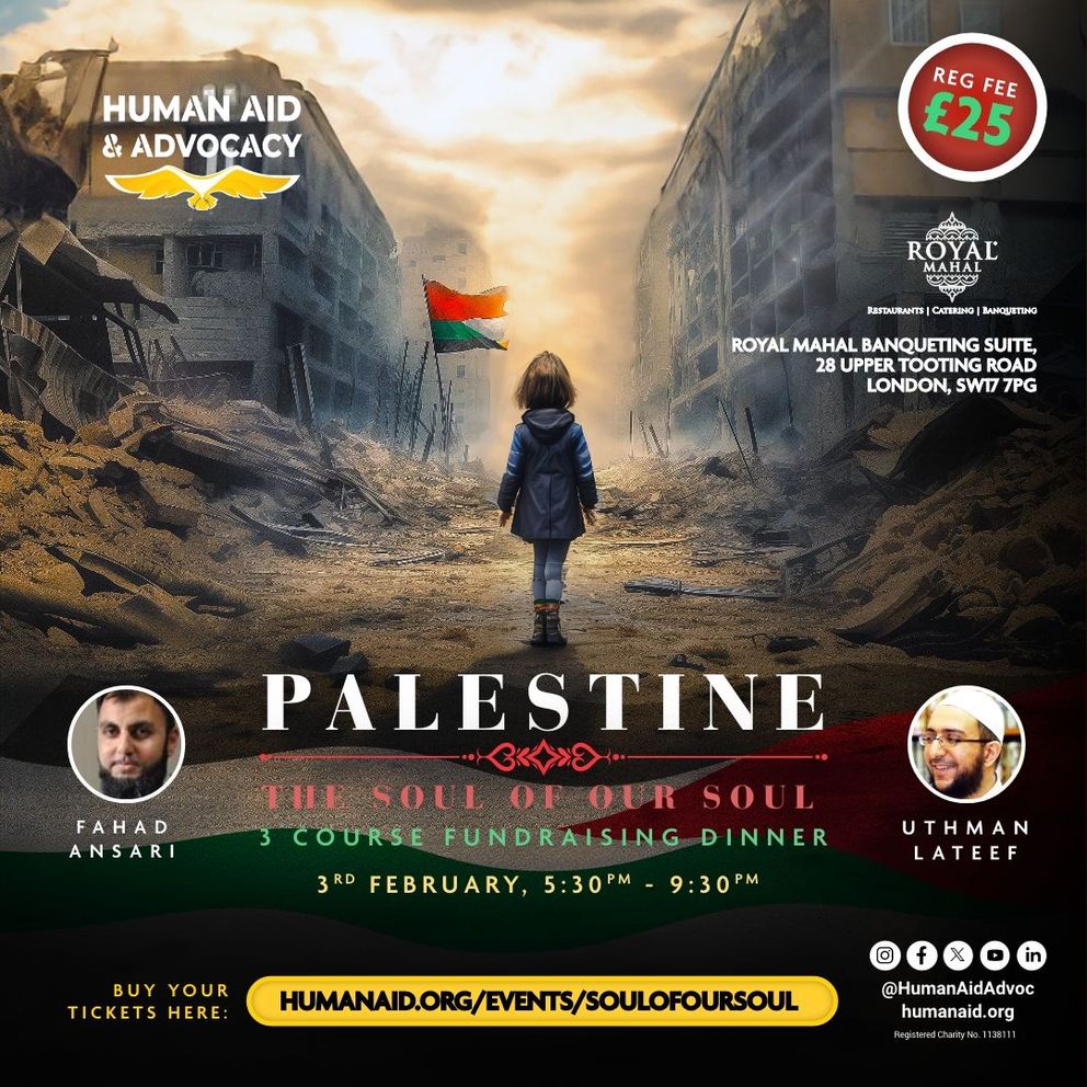 Palestine The soul of our soul a night of action | Human Aid & Advocacy