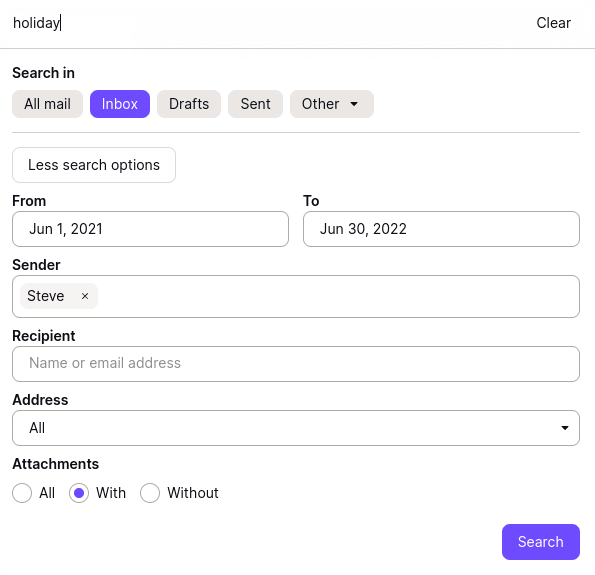 Search message content (Proton Mail) | Proton
