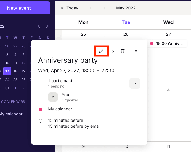 How to create, modify, and delete events in Proton Calendar | Proton
