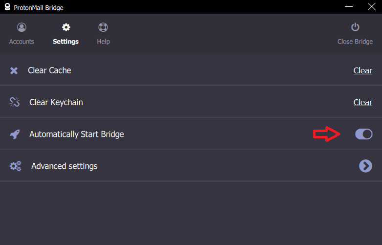 Automatically start Bridge | Proton