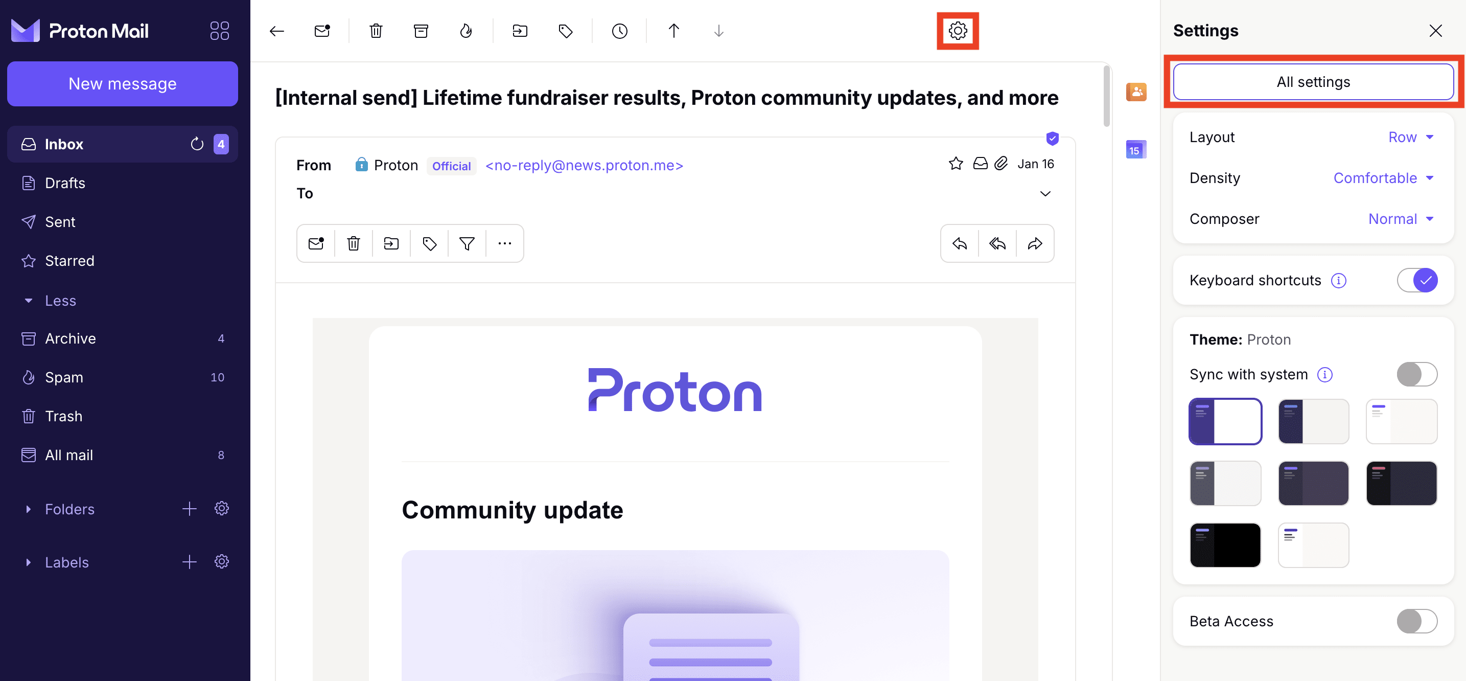 How to update your default sending address on web | Proton