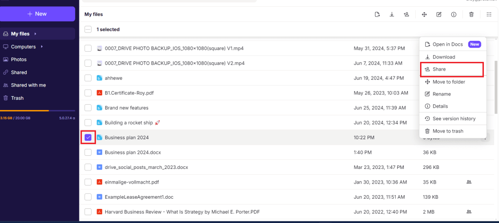 How to share documents and invite collaborators in Docs in Proton Drive | Proton