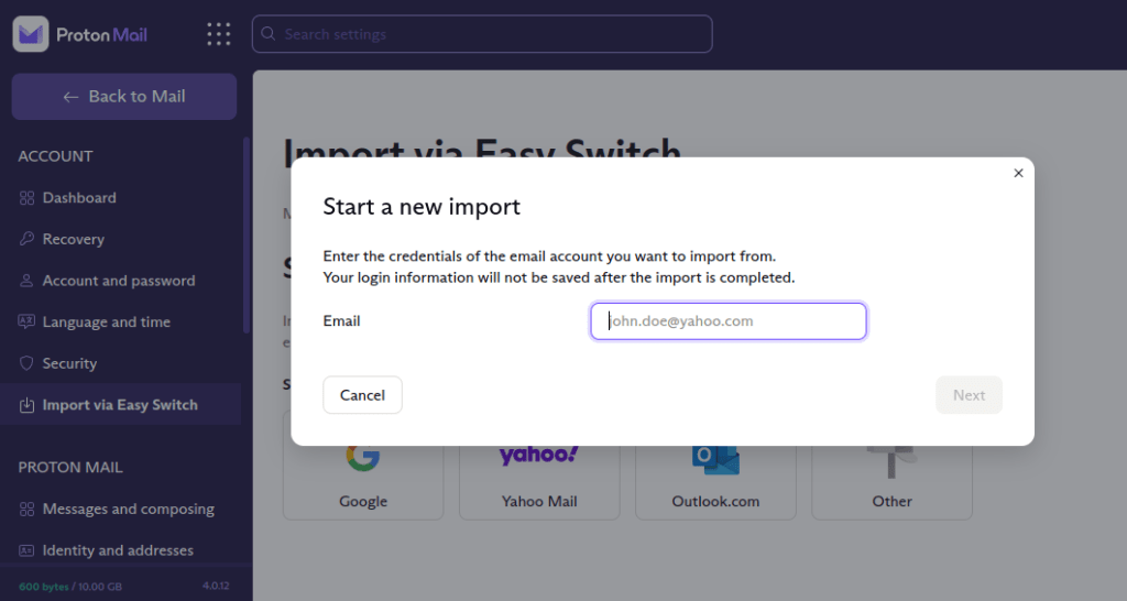 How to migrate to Proton using Easy Switch | Proton