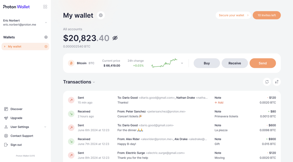 How to track your BTC transactions | Proton