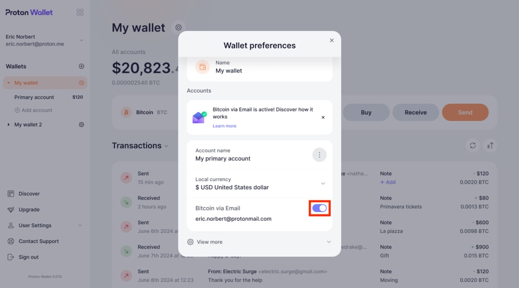 Guide to using Bitcoin via Email | Proton