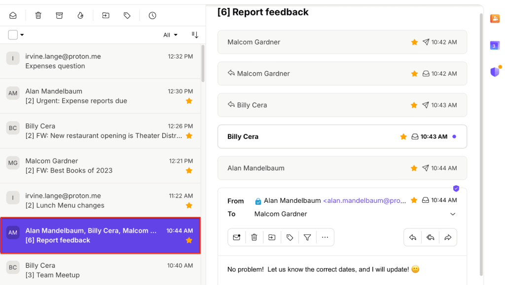 What is an email thread and when should you use one? | Proton