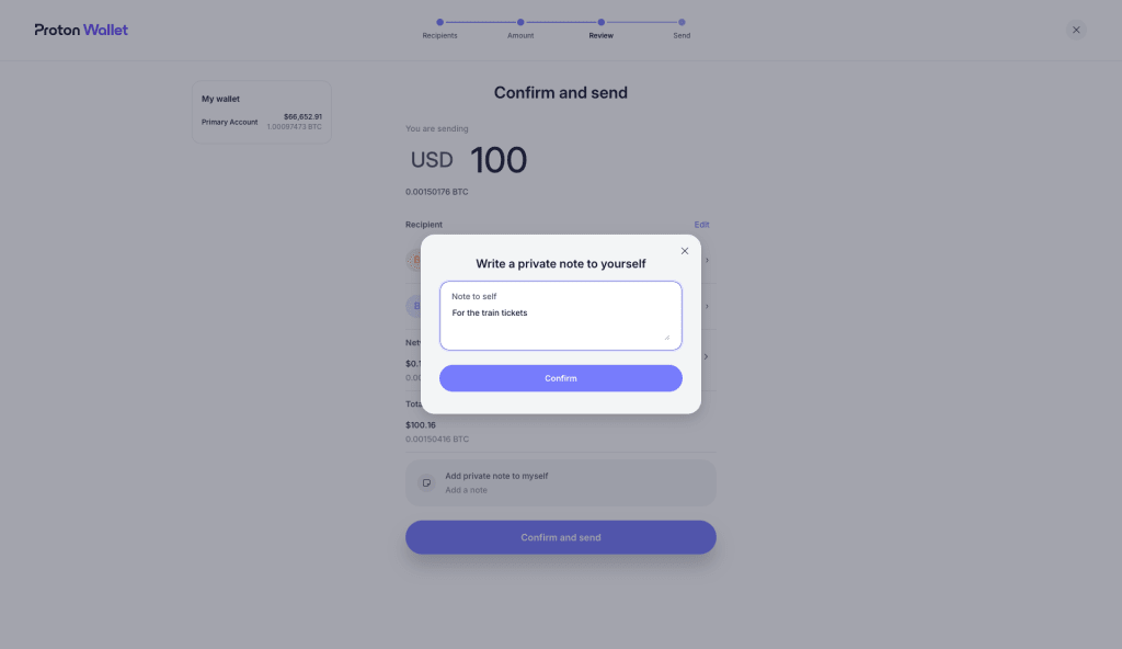How to send and receive BTC using a Bitcoin address | Proton