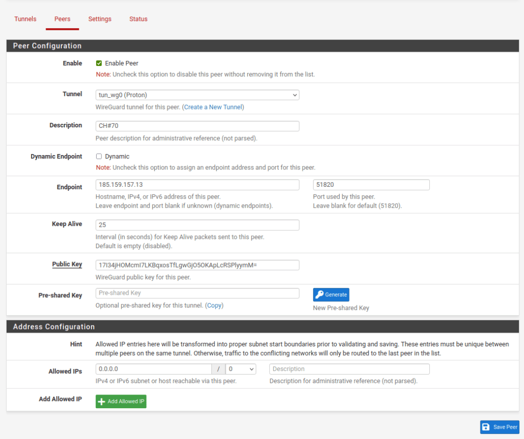 How to configure Proton VPN on pfSense using WireGuard | Proton