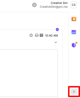 How to use the side panel to quickly access Proton web apps | Proton