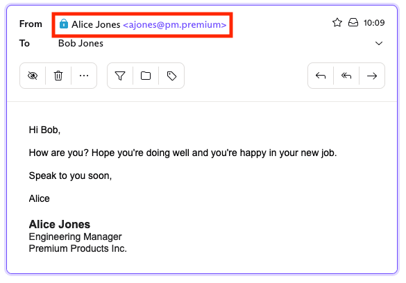 Display name and email signature | Proton