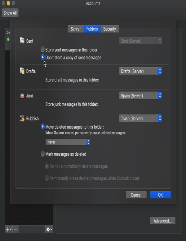 Proton Mail Bridge Microsoft Outlook 2019 for macOS setup guide (Proton ...
