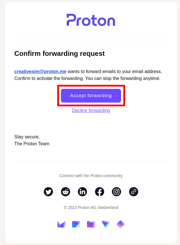 How to use email forwarding | Proton