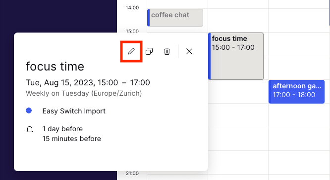 Proton Calendar notifications — overview and default settings | Proton