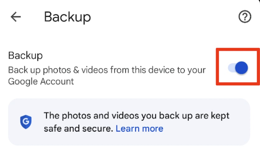 How to disable Google Photo backup from your Android device | Proton