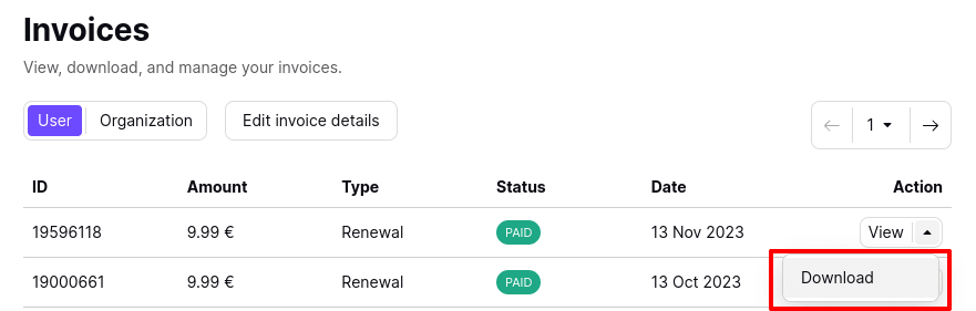 How to download, customize, or pay invoices | Proton