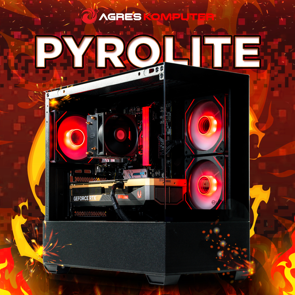 AGRES PYROLITE PC RYZEN 5 7500F RTX 5060 TI 16GB/ 16GB 512GB RAKITAN PC ...