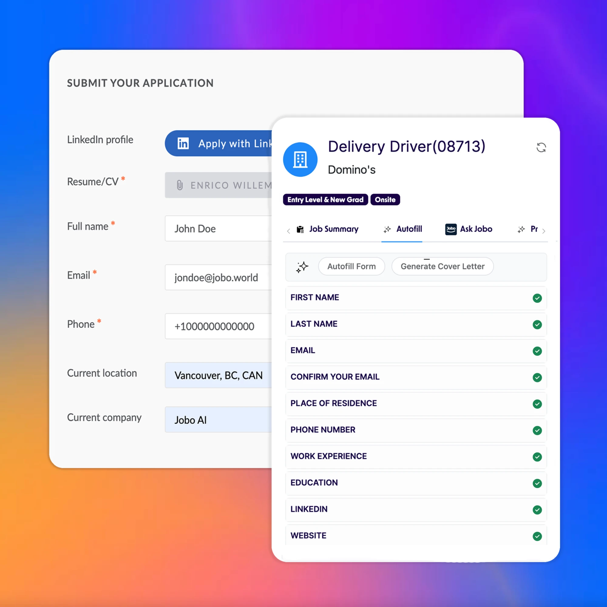 Jobo - One Profile, Thousands of Opportunities