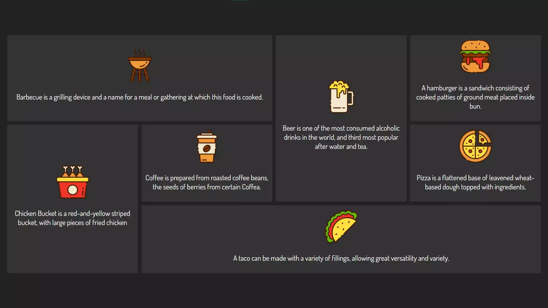 Create Responsive Food Item Layout With Htmlcss