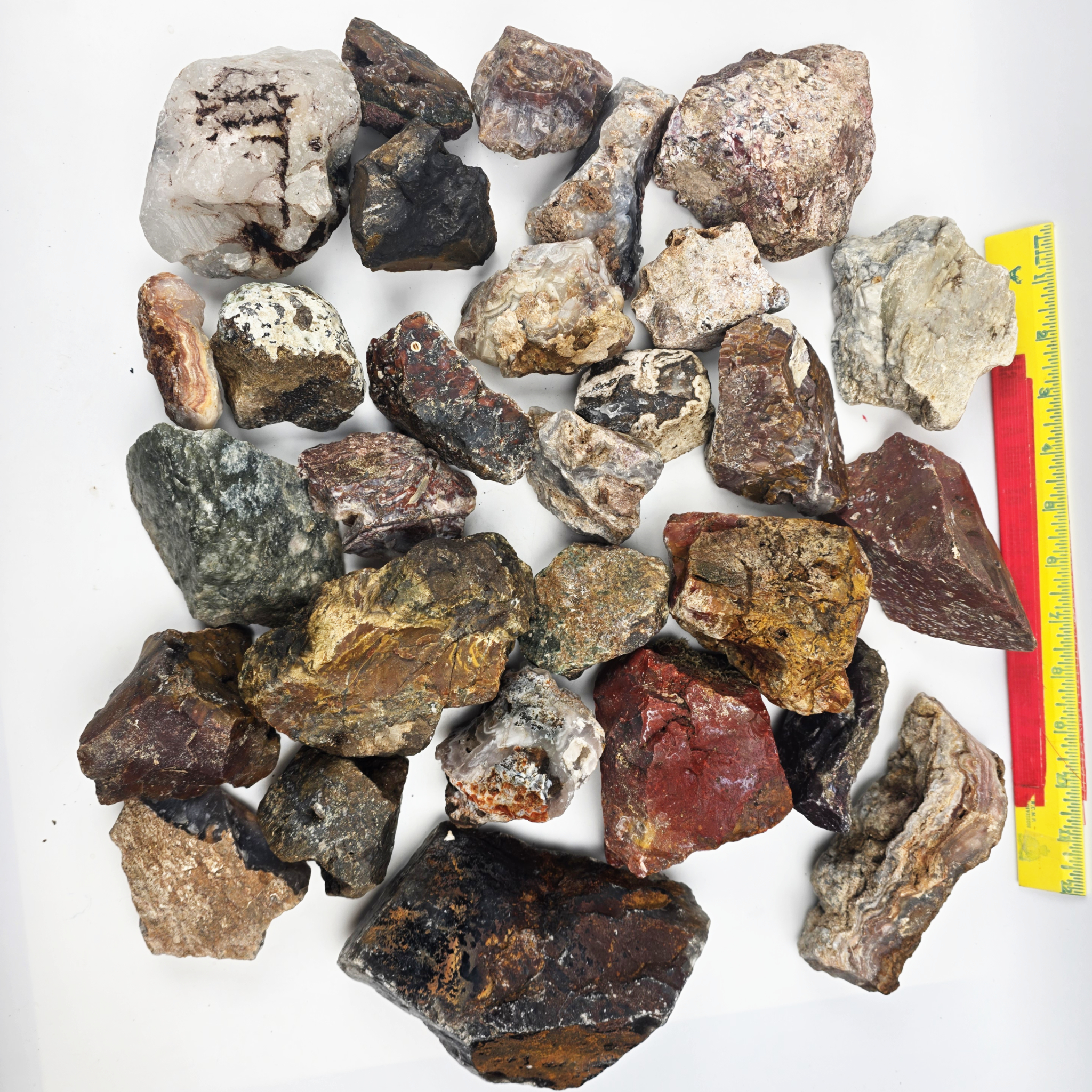 19 lb mixed lot cutting rough, mostly Jaspagates $70 SOLD | Rock ...