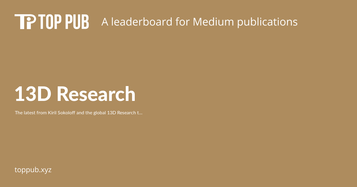 13D Research - Top Medium Publications