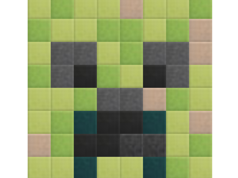 Minecraft Pixel Art Grid Creeper