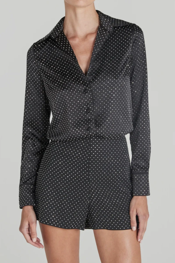 Rent Kira Black Shorts - Nadine Merabi | HURR