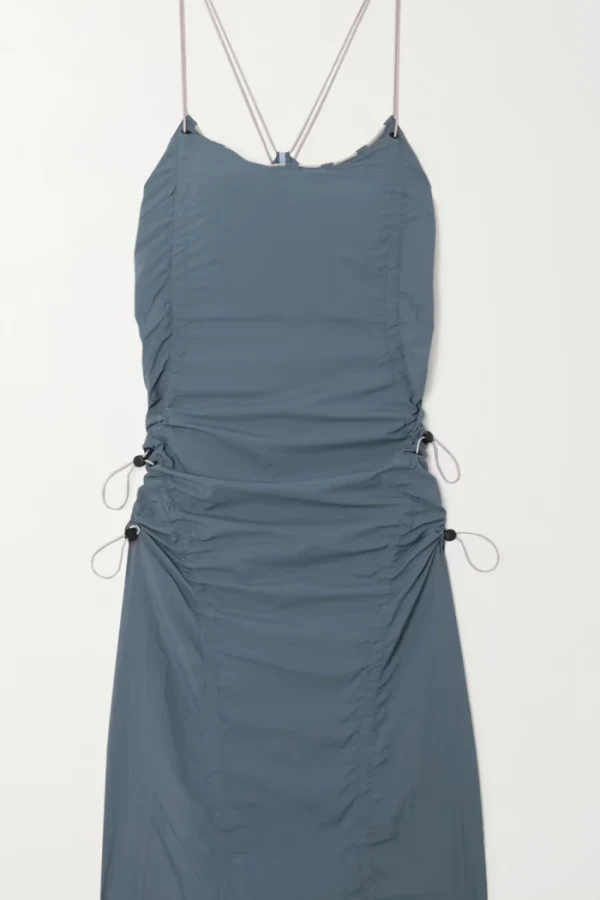 Rent Breathe ruched ripstop dress - McQ by Alexander McQueen | HURR