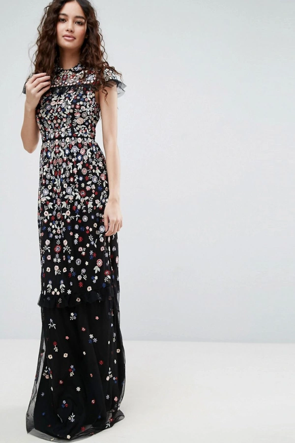 Rent Posy Embroidered Gown - Needle & Thread | HURR