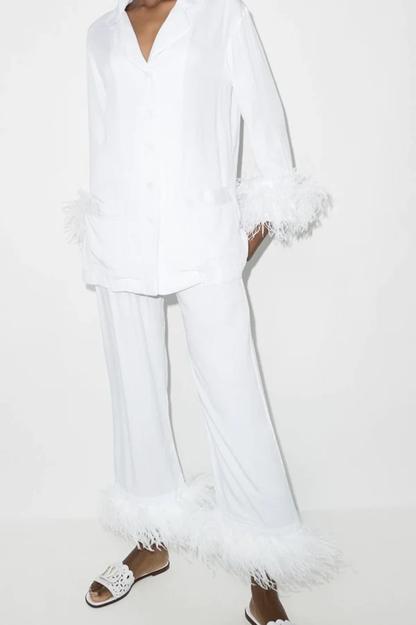 Rent Feather Trim Pyjama Set - Sleeper | HURR