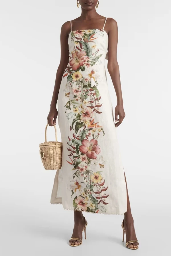 Rent Lexi floral linen maxi dress - Zimmermann | HURR