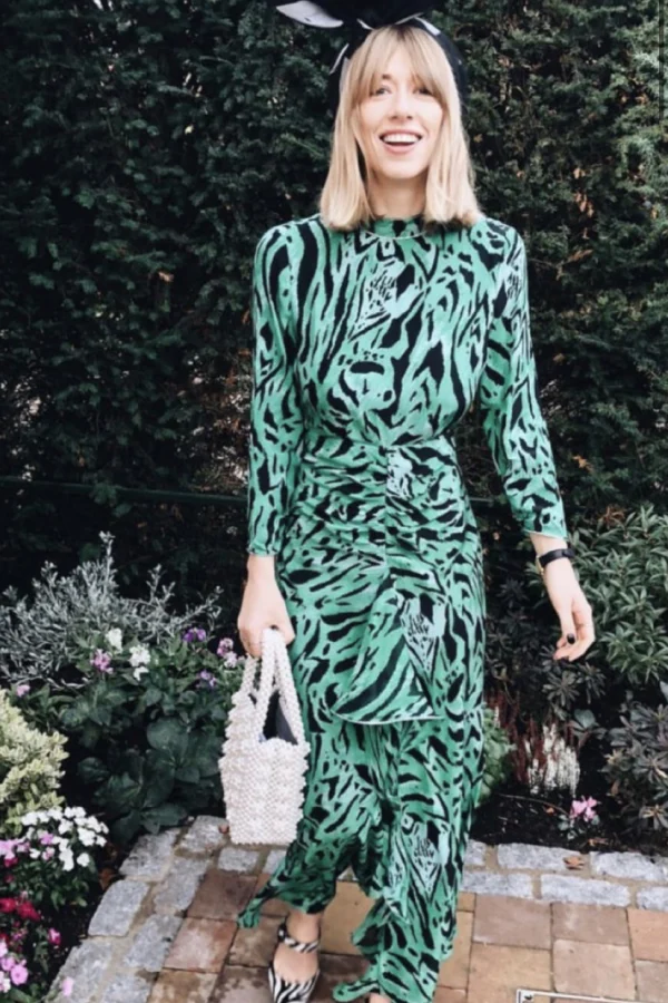 Rent Lucy Green tiger stripe dress - RIXO | HURR