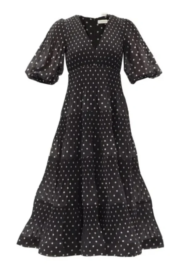 Rent Plisse Polka Dot Midi dress - Zimmermann | HURR
