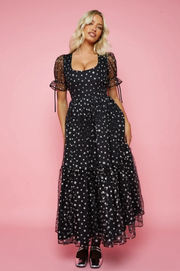 Rent WHITNEY DRESS - SILVER GLITTER - Molby the Label | HURR