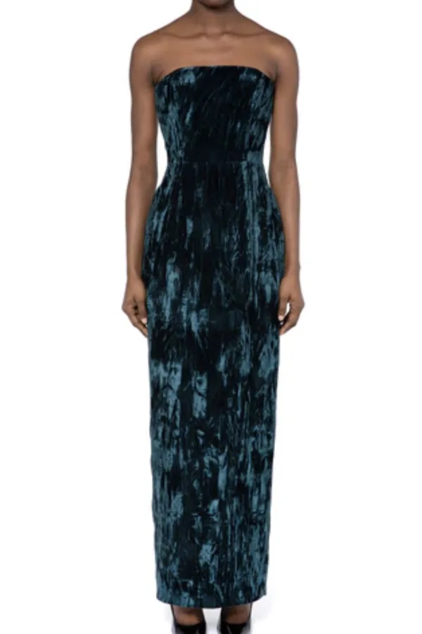 Rent Samare Teal Velvet Dress - 16ARLINGTON | HURR