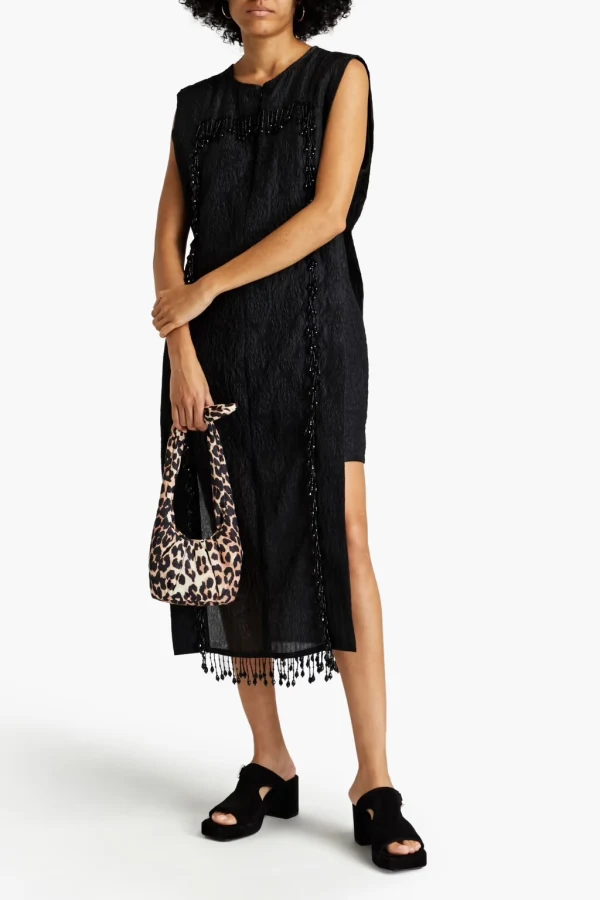 Rent Layered embellised cloqué mini - Ganni | HURR