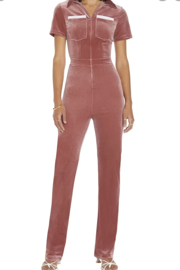Rent Dusty pink kernel jumpsuit - Peachy Den | HURR
