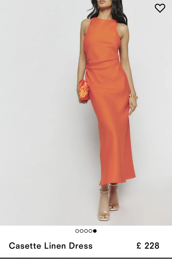 Rent Cassette linen dress - Reformation | HURR