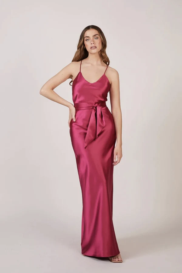 Rent Brooklyn hot pink satin dress - Rewritten | HURR