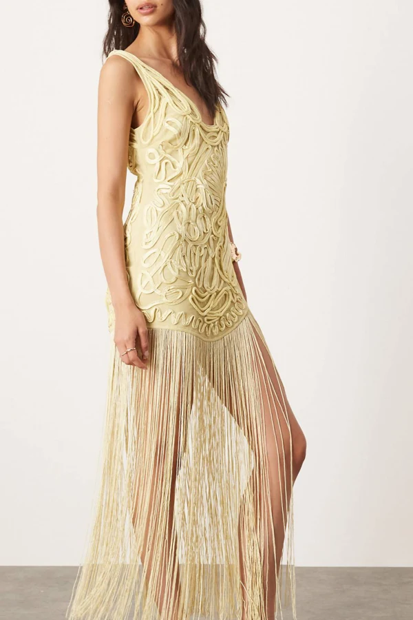 Rent Embroiled Satin Cornelli Dress - ASOS Curve | HURR