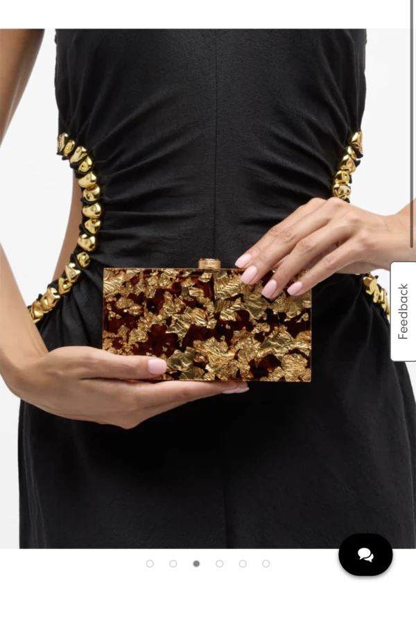 Rent Ela gold leaf & bronze bag - Cult Gaia | HURR