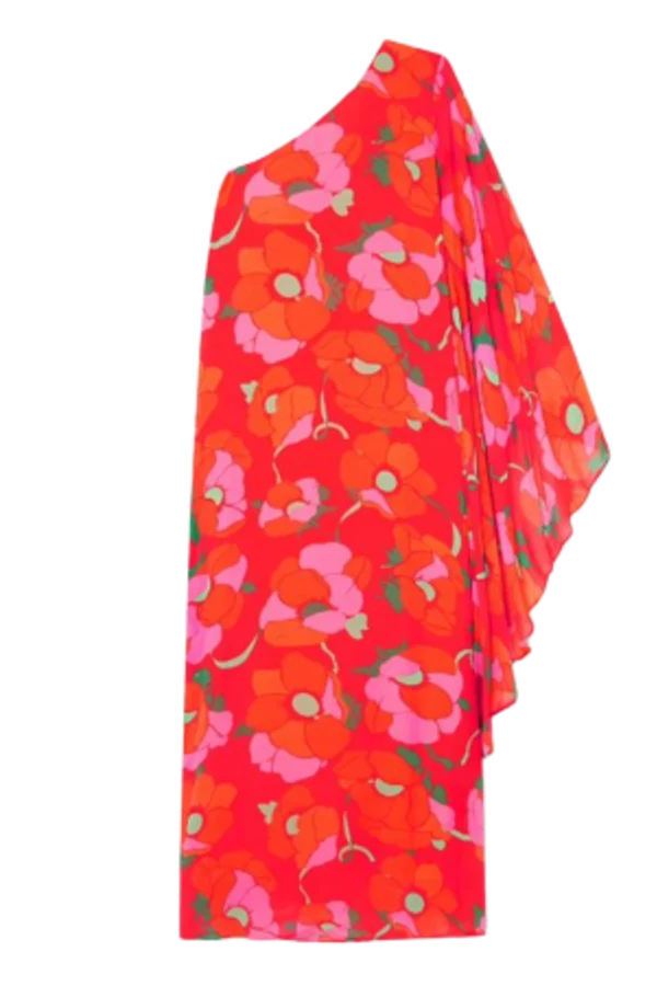 Rent Liza one sleeve draped floral - RIXO | HURR