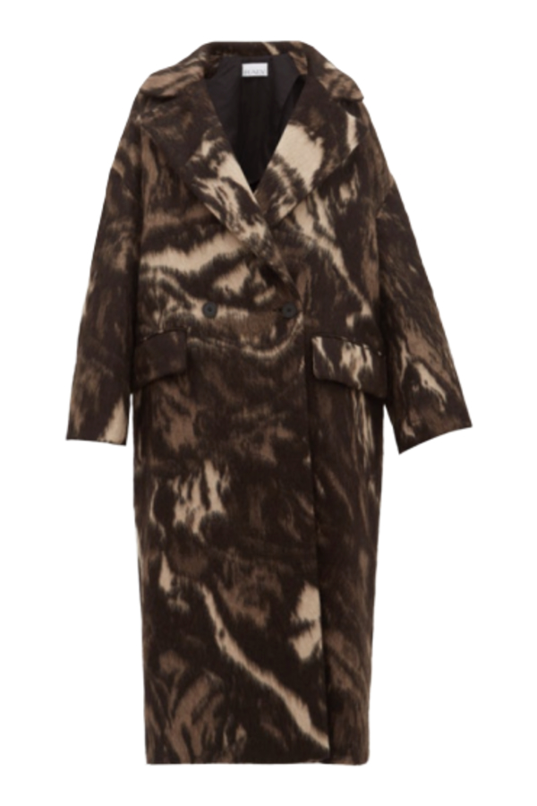 Rent Wool blend animal print coat - Raey | HURR