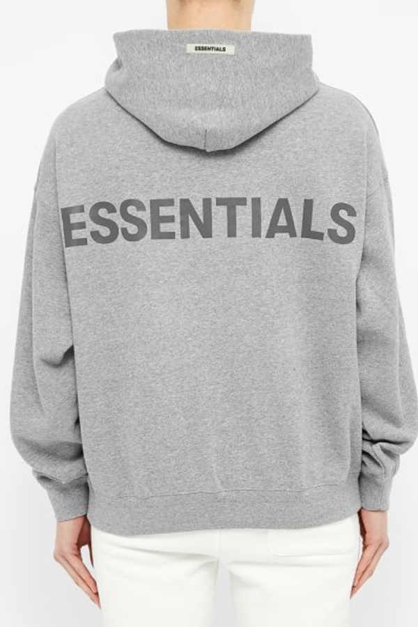 Rent Heather Grey Reflective Hoodie - Essentials | HURR