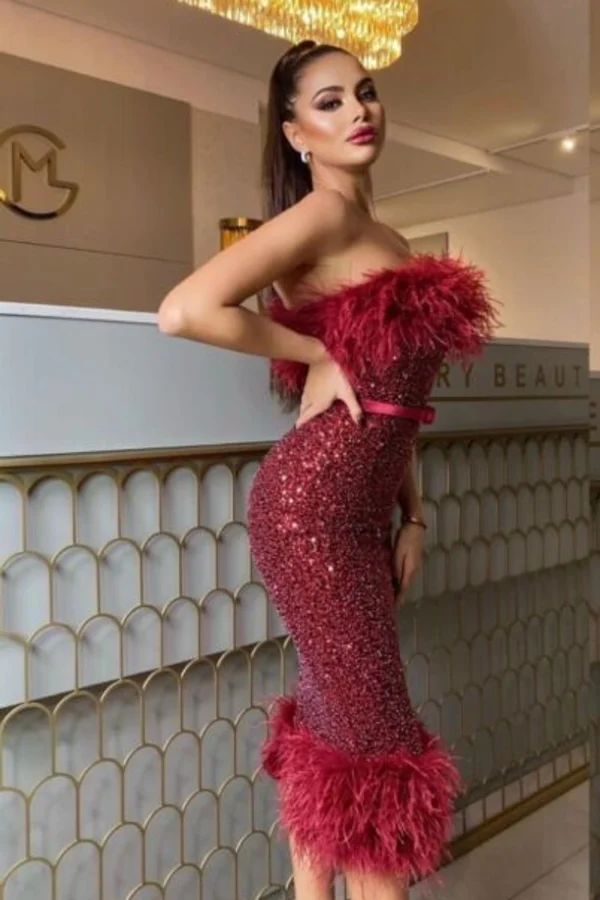 Rent Katie Red Dress - Nadine Merabi | HURR