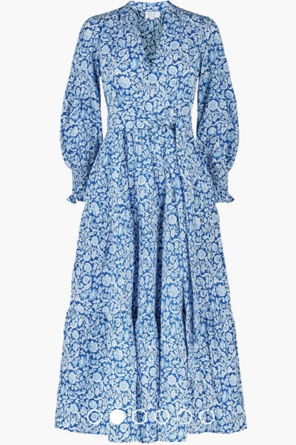 Rent Indigo Floral Alix Dress - Pink City Prints | HURR