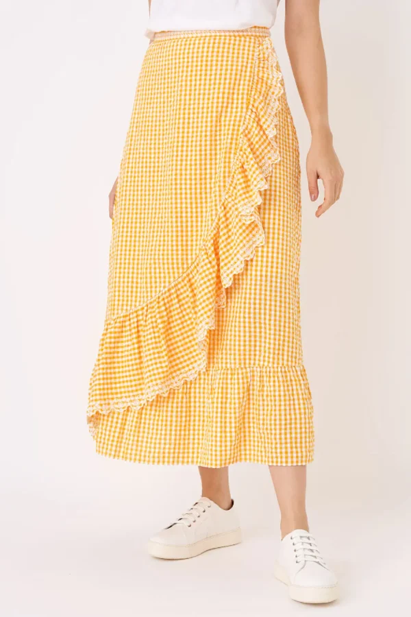 Rent Seersucker Sunflower Skirt - Brora | HURR