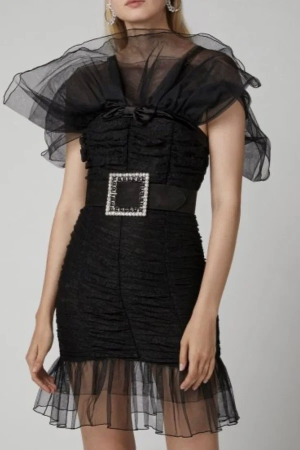 Rent Strapless Tulle Mini Dress - Alessandra Rich | HURR