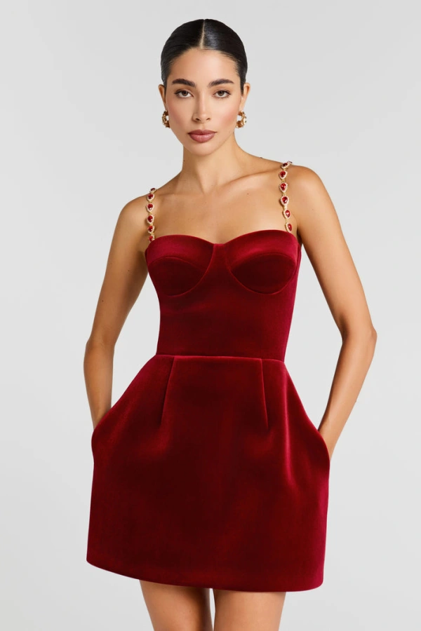 Rent Harley red mini dress - Nadine Merabi | HURR