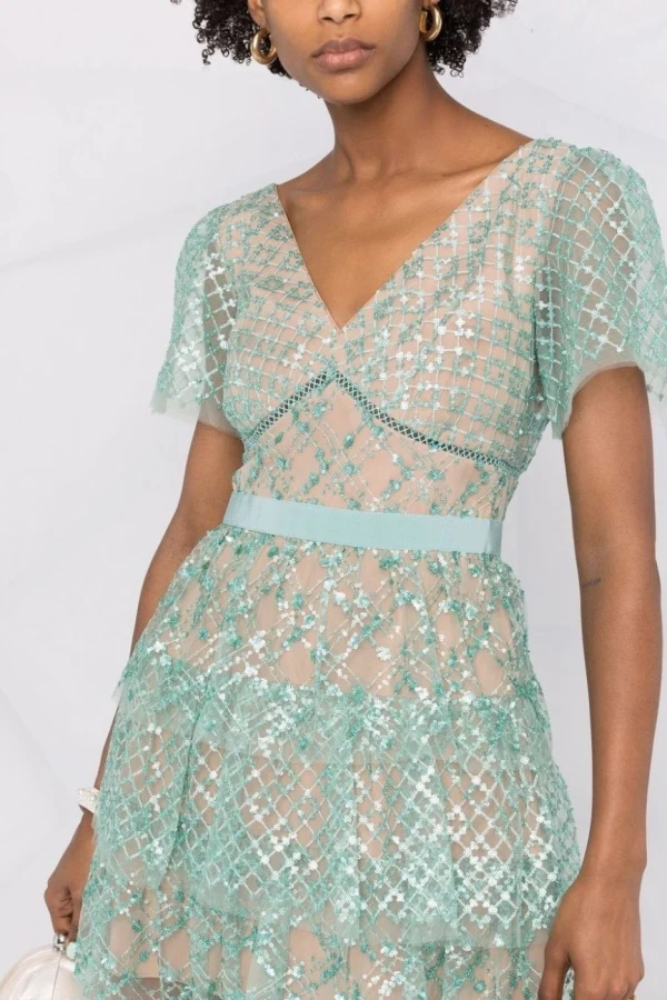 Rent Sequin Self Portrait Dress - Self-Portrait | HURR